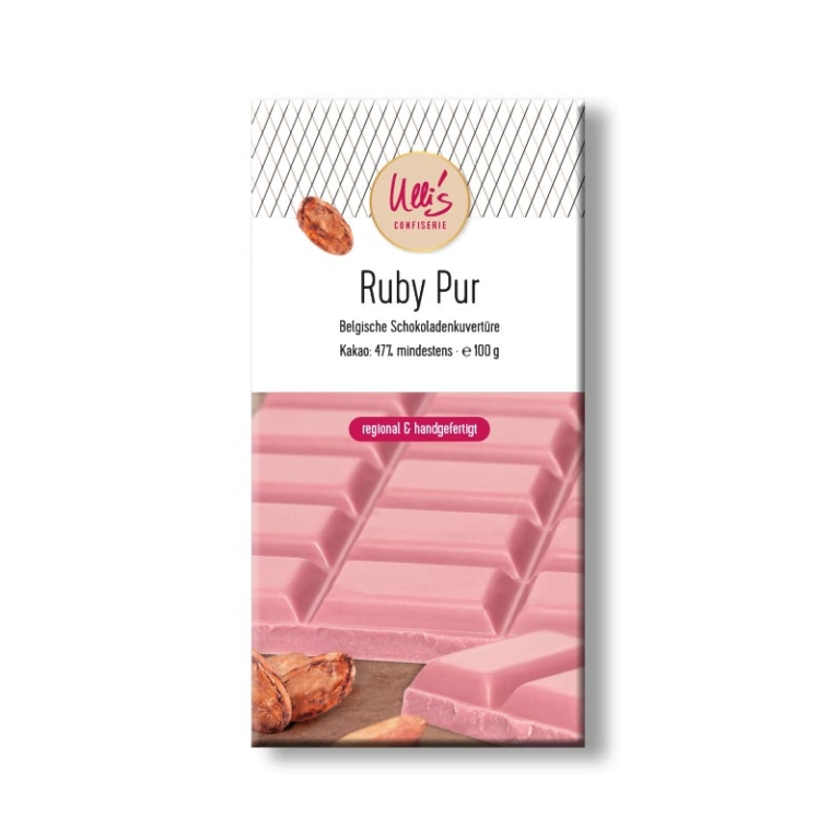 Ruby Schokolade Pur · 47% Kakao - Ullis Confiserie